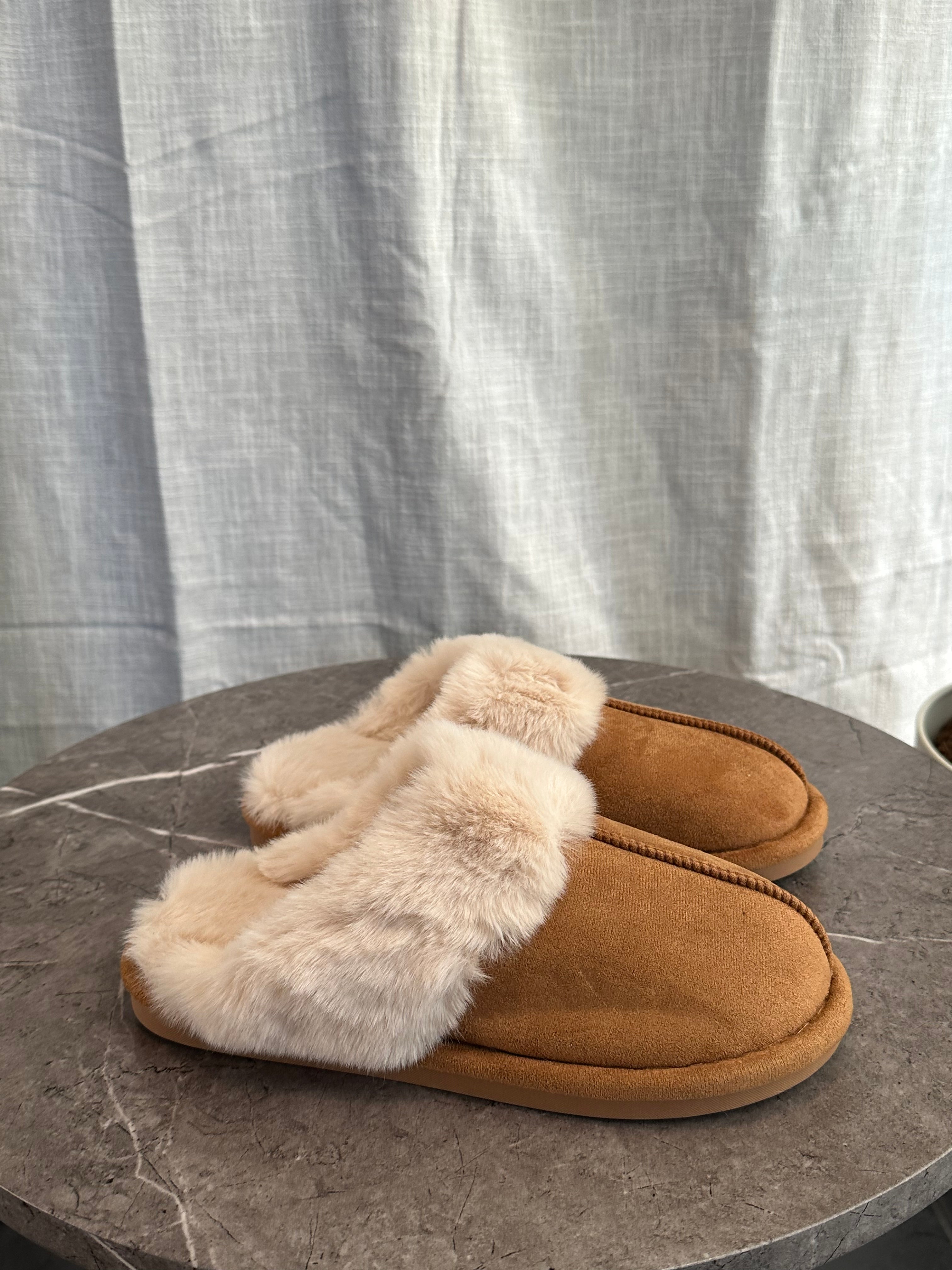 Fiona Slippers - Camel – pitayacom